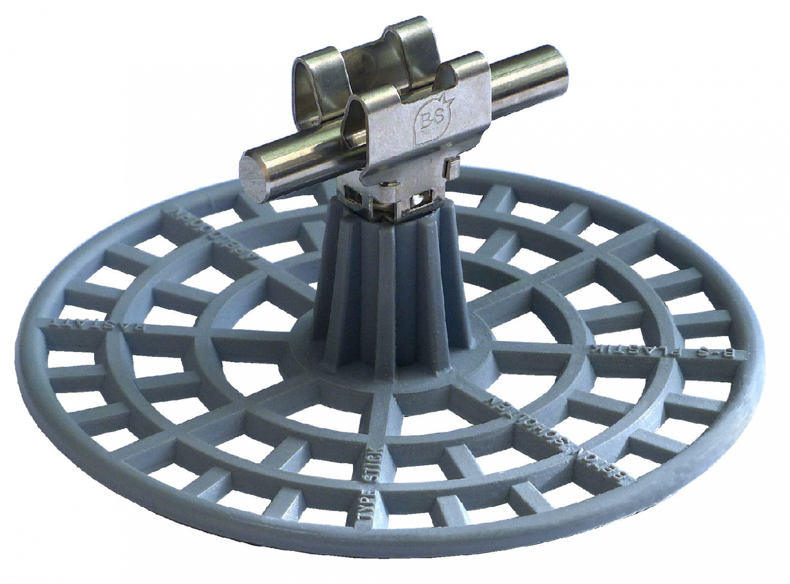 Adhesive rosette for cable 8mm, height 40mm, with rotatable VA snap-on ...