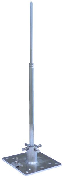 2. 5m ALU interception rod on mounting plate 45°¸200x200, with level ...