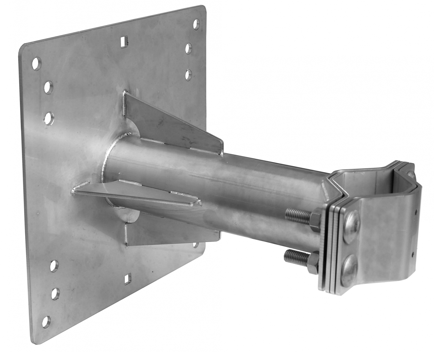 Mast wall clamp with double screw connection-680433