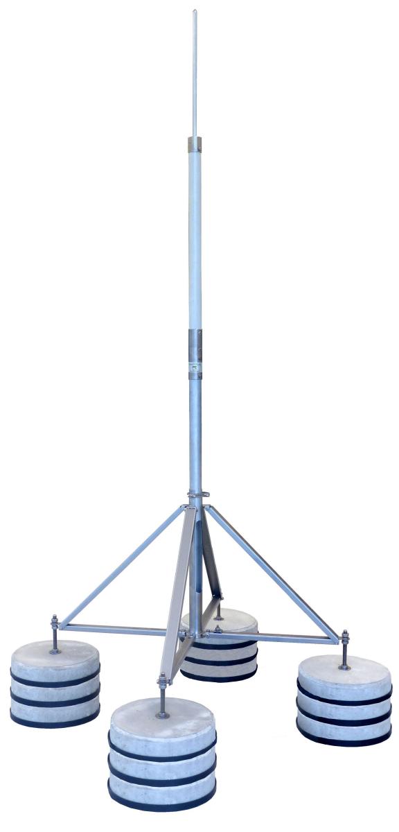 8,0 m interception mast with 3 legs VA stand and Alu/GFK mast-680510